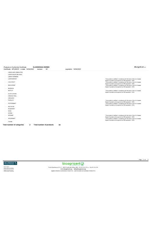 Organic USDA-NOP/COR Certificate – El asdekaa